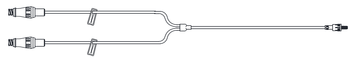 Smallbore Bifuse Extension Set, (2) MicroClave® Clear Needle-Free Conn ...